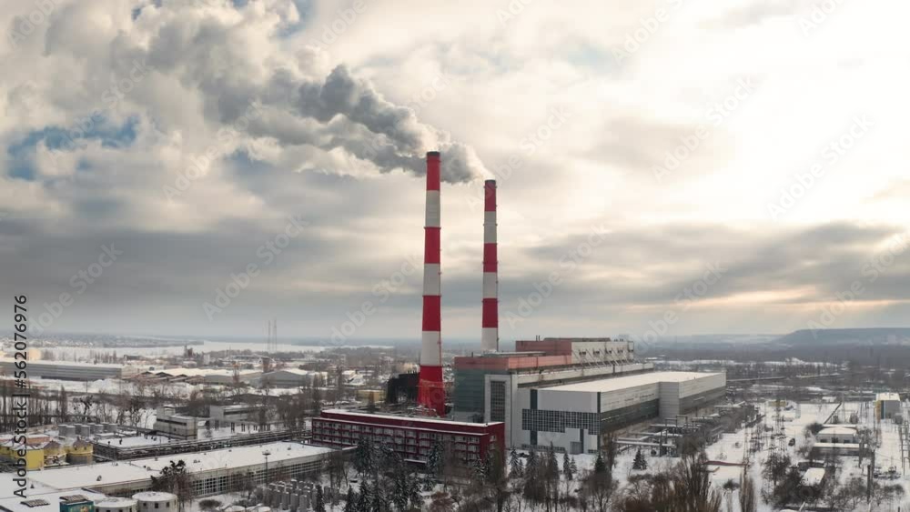 Kyiv, Ukraine. Drone footage of the environment destruction by ...