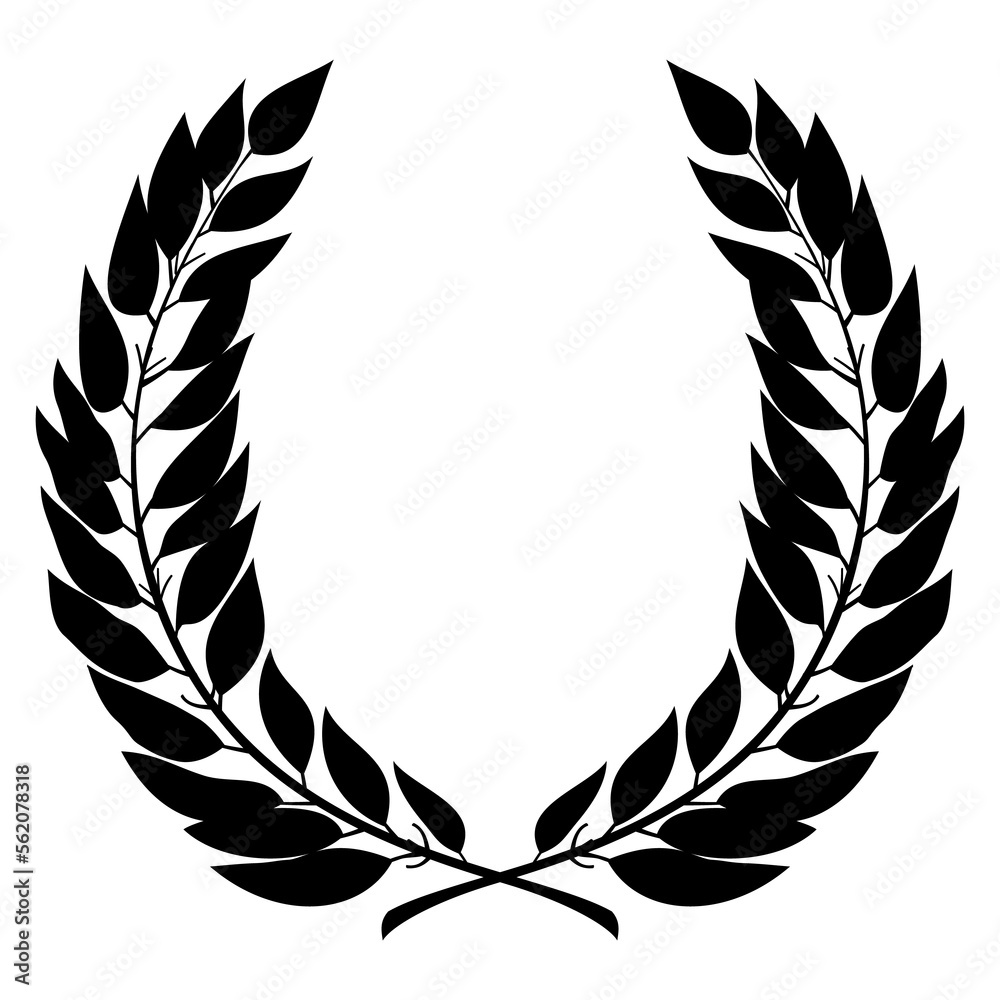 Silueta aislada de corona de laurel Stock Illustration | Adobe Stock Silueta aislada de corona de laurel Stock Illustration | Adobe Stock