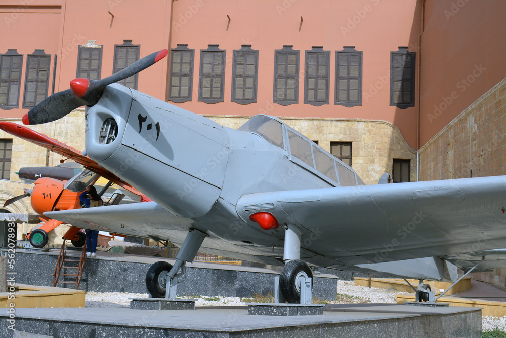 Cairo, Egypt, January 7 2023: Czechoslovakian Zlin 226 primary trainer ...