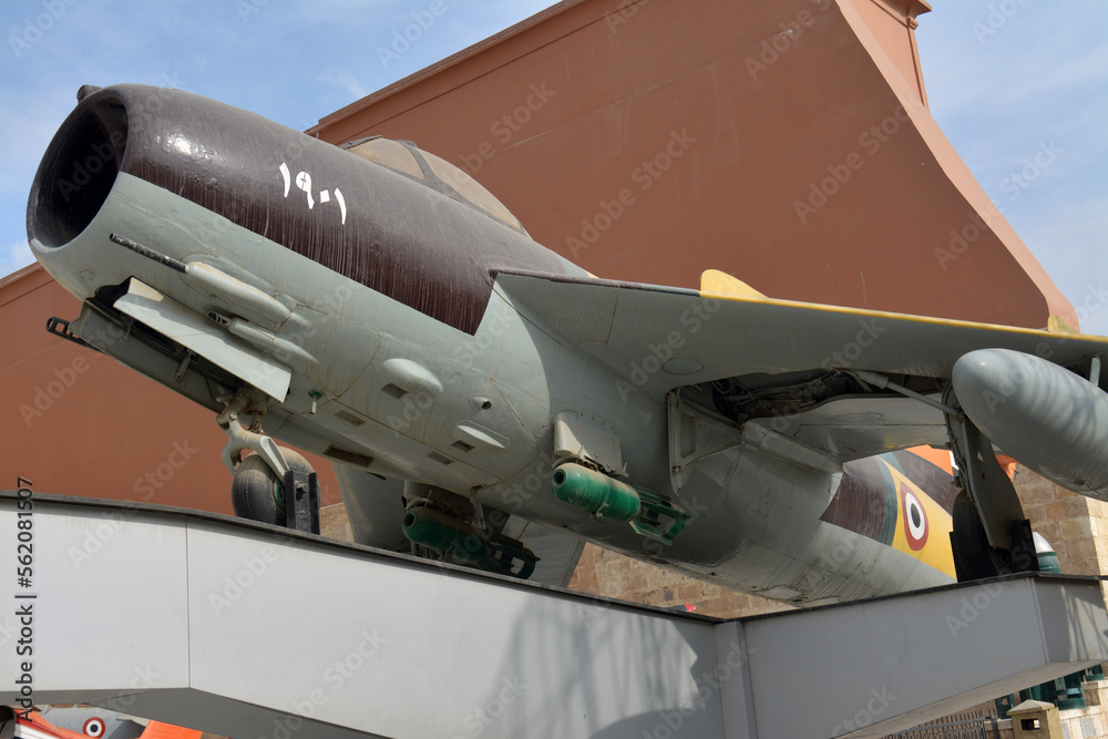 Cairo, Egypt, January 7 2023: USSR MIG 17 F fighter interceptor ...