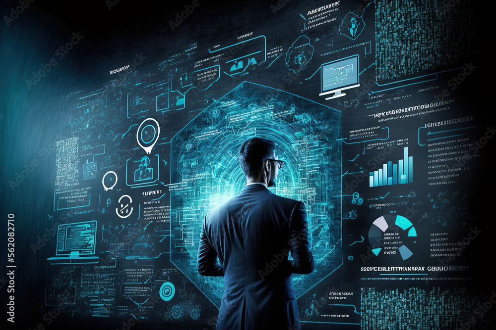 Illustrazione Stock internet network security technologies cybersecurity and privacy ideas for ...