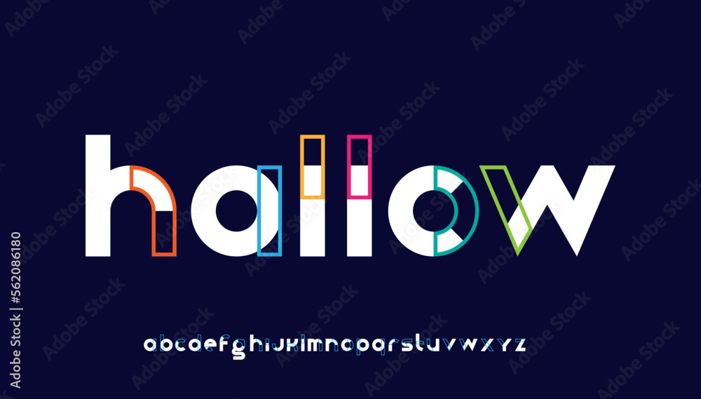 hollow stylish bold small alphabet letter logo design Stock Vector ...