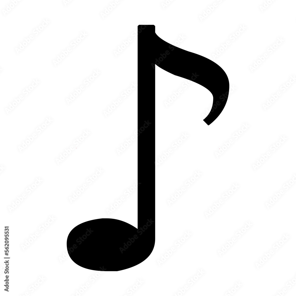 Musical note symbol on Transparent Background Stock Illustration ...