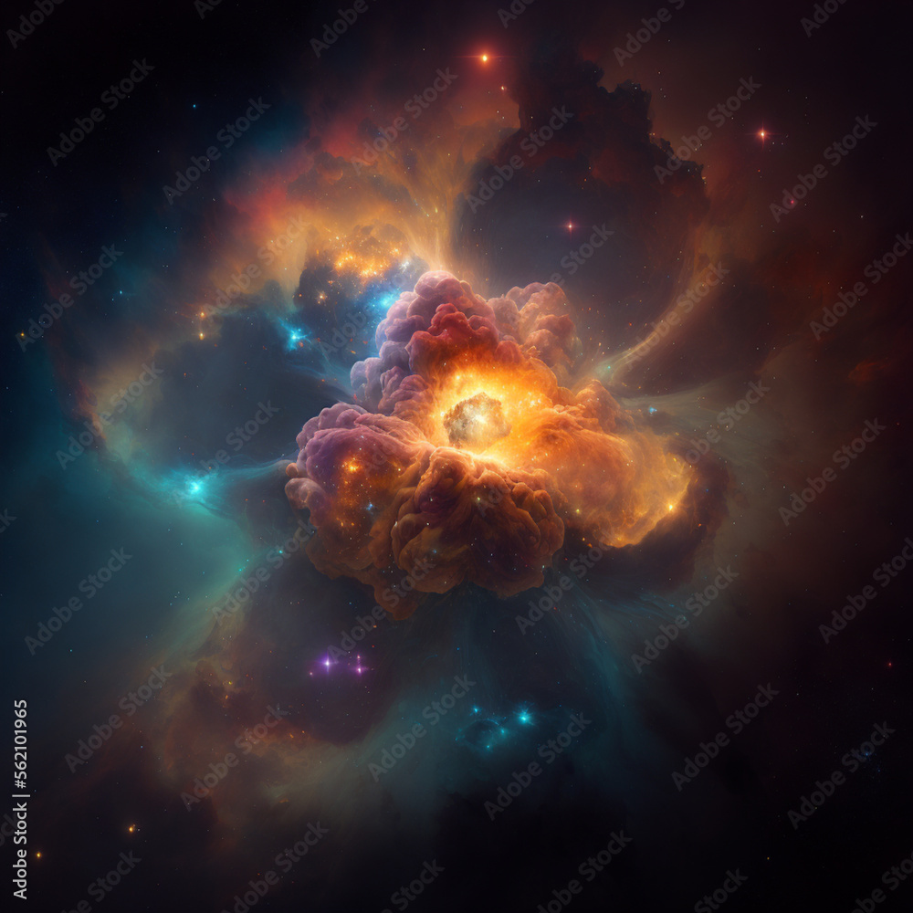 ultra realistic nebulae in outer space, generative ai Stock ...