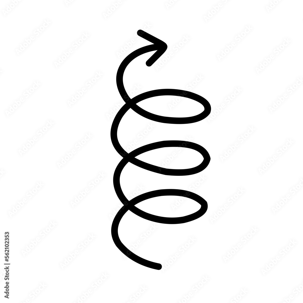 Spiral Arrow Vector
