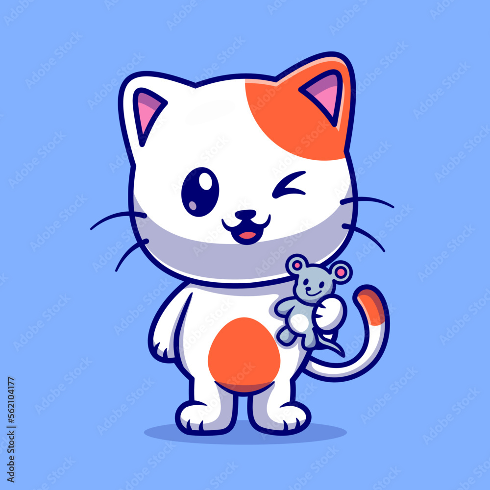 Cute Cat And Mouse