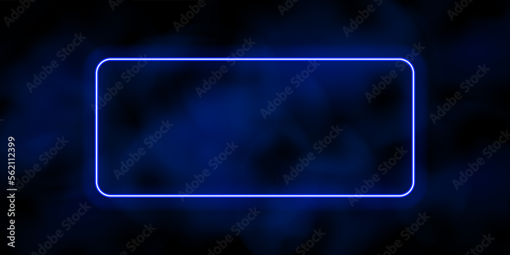 Neon background with fog smoky effect. Blue light vector neon led lamp ...