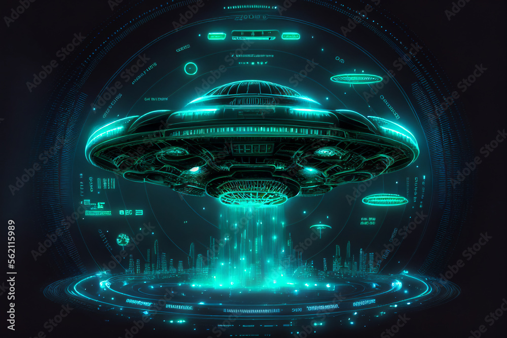 UFO flying saucer spaceship from outer space which is an alien craft to ...