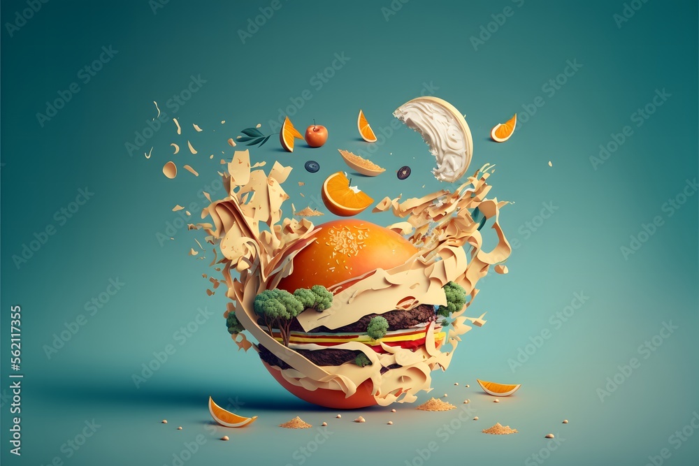 Fast food, junk food, unhealthy and unhygienic Stock Illustration ...