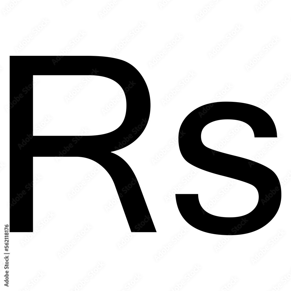 Pakistani Rupee currency symbol icon on Transparent Background Stock ...