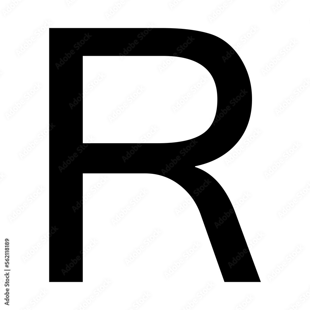 South African rand currency symbol icon on Transparent Background Stock ...