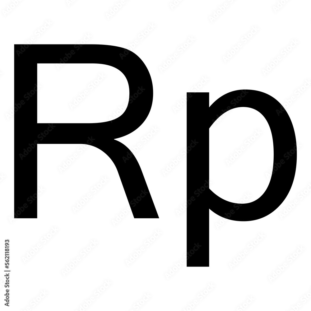 Indonesian Rupiah symbol on Transparent Background Stock Illustration ...