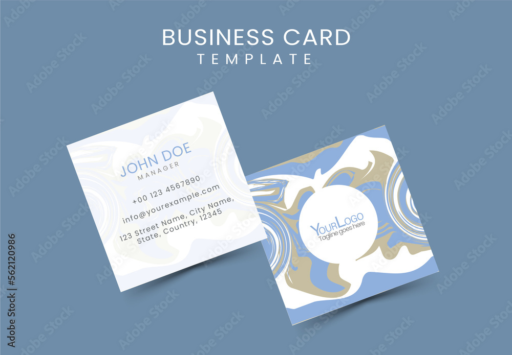 Minimal Business Card Layout with Abstract Pattern Stock Template ...