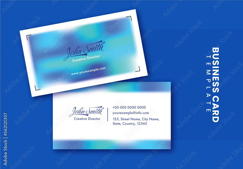 Minimal Business Card Layout Stock Template | Adobe Stock