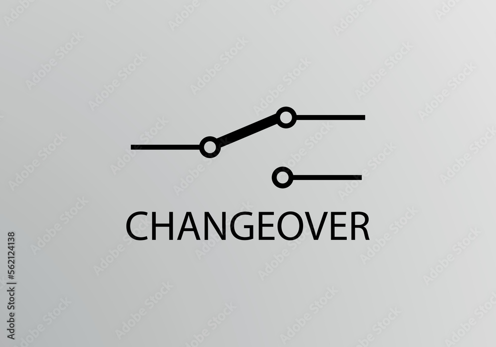 Changeover Symbol, Vector symbol design. Engineering Symbols. Stock ...