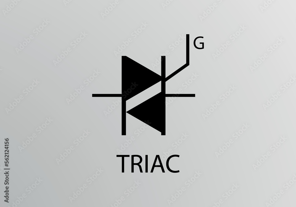 Triac Symbol, Vector symbol design. Engineering Symbols. Stock Vector ...