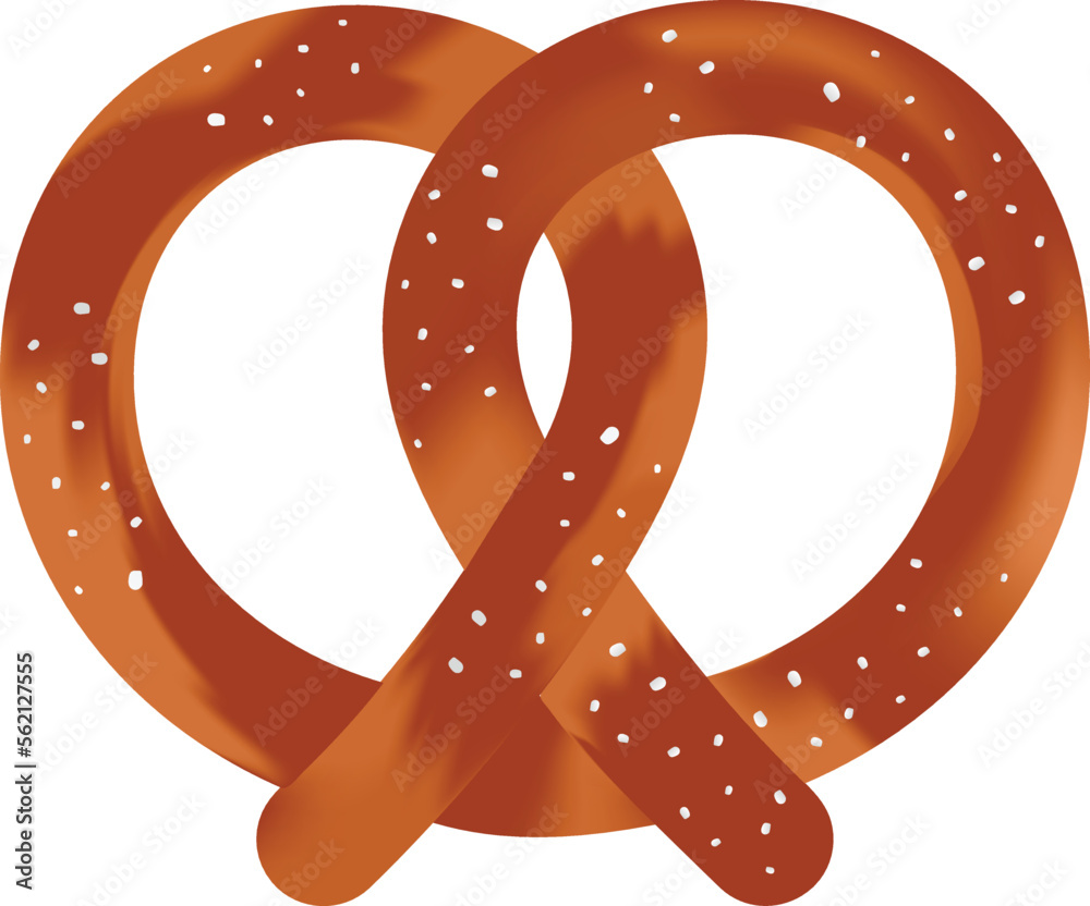 Brezel or Pretzel concept, Fastenbrezel vector color icon design ...