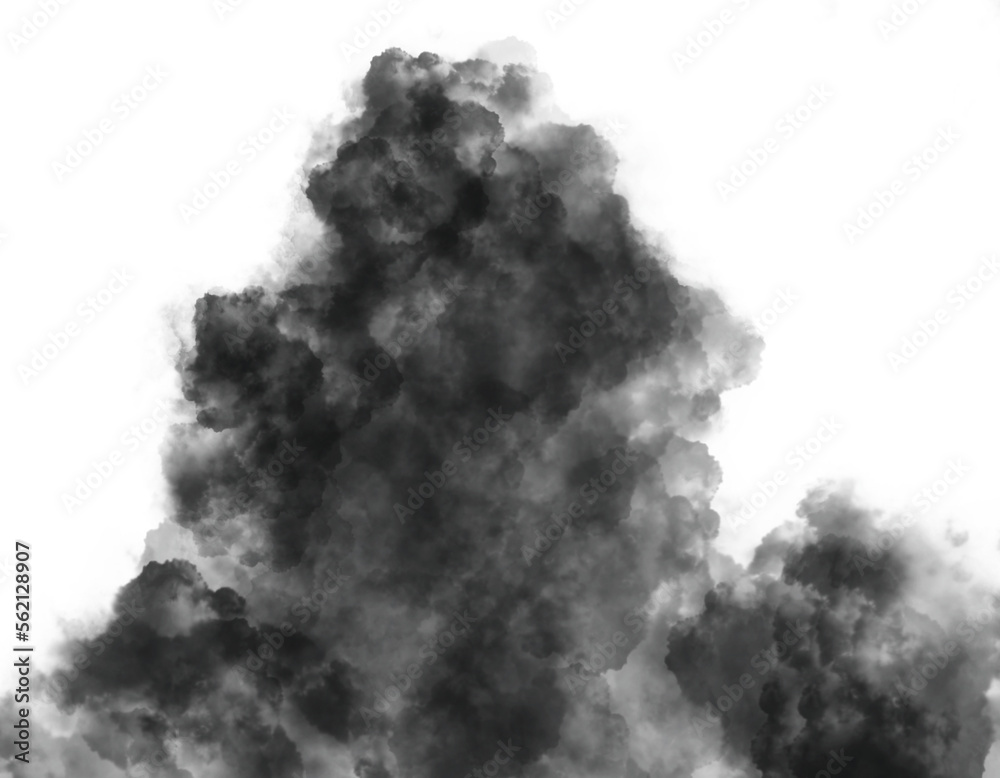 set of bad smoke pollution on transparency background Stock ...