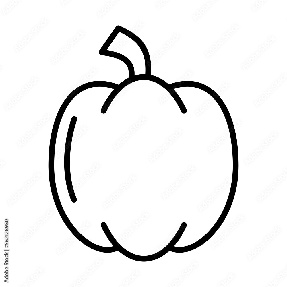 Bell Pepper Icon Logo Design Vector Template Illustration Sign And ...