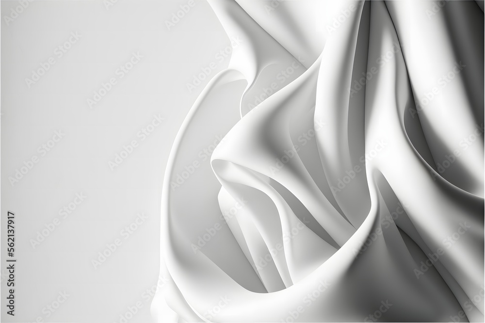 White Background. Abstract white background. Silk satin fabric. Curtain. Drapery. Luxury ...