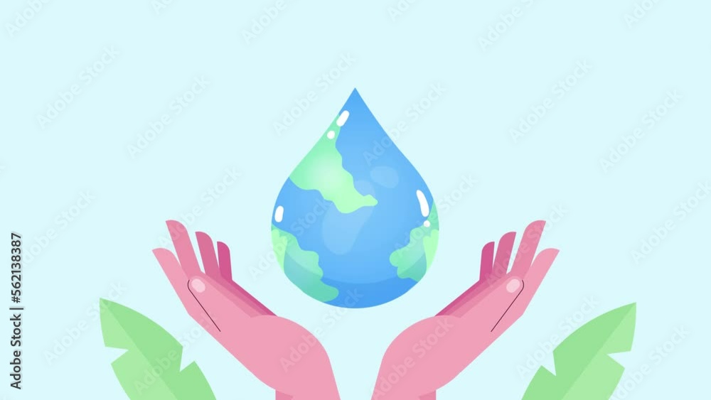 save water save planet earth hand saving water drop environment ...