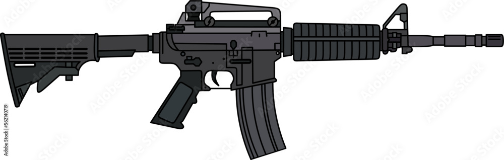 Colt M4 / M4A1 assault rifle. M4 carbine Stock Vector | Adobe Stock