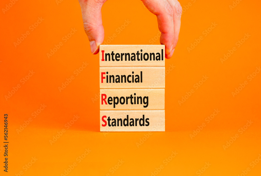 IFRS symbol. Concept words IFRS international financial reporting ...