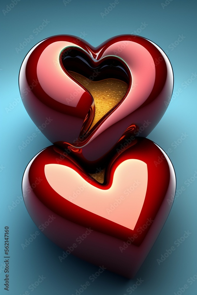 Ilustração do Stock: Zwei dunkelrote Herzen sind der perfekte Weg, um ...