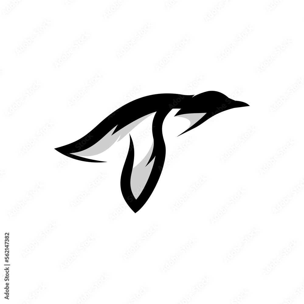 Murre logo design icon. Thick-billed Murre logo design inspiration ...