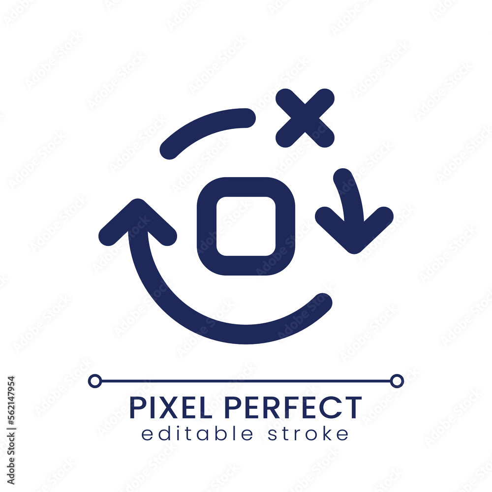 Remove spinning effect pixel perfect linear ui icon. Delete circular ...
