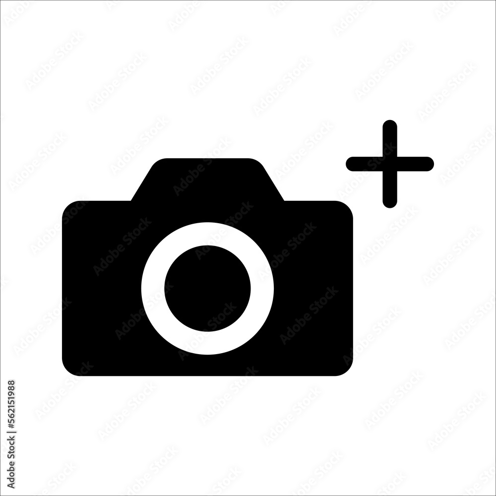Add picture icon. Upload image. Digital photos. user interface element ...