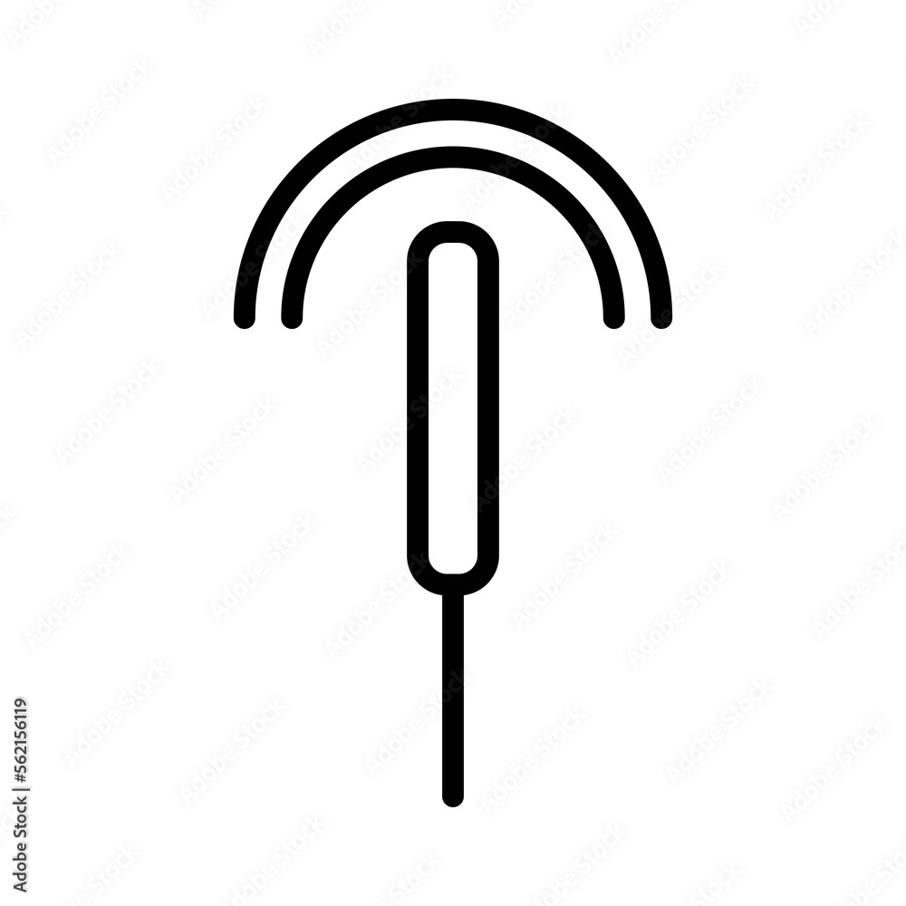 Firecracker line icon isolated on white background. Black flat thin ...