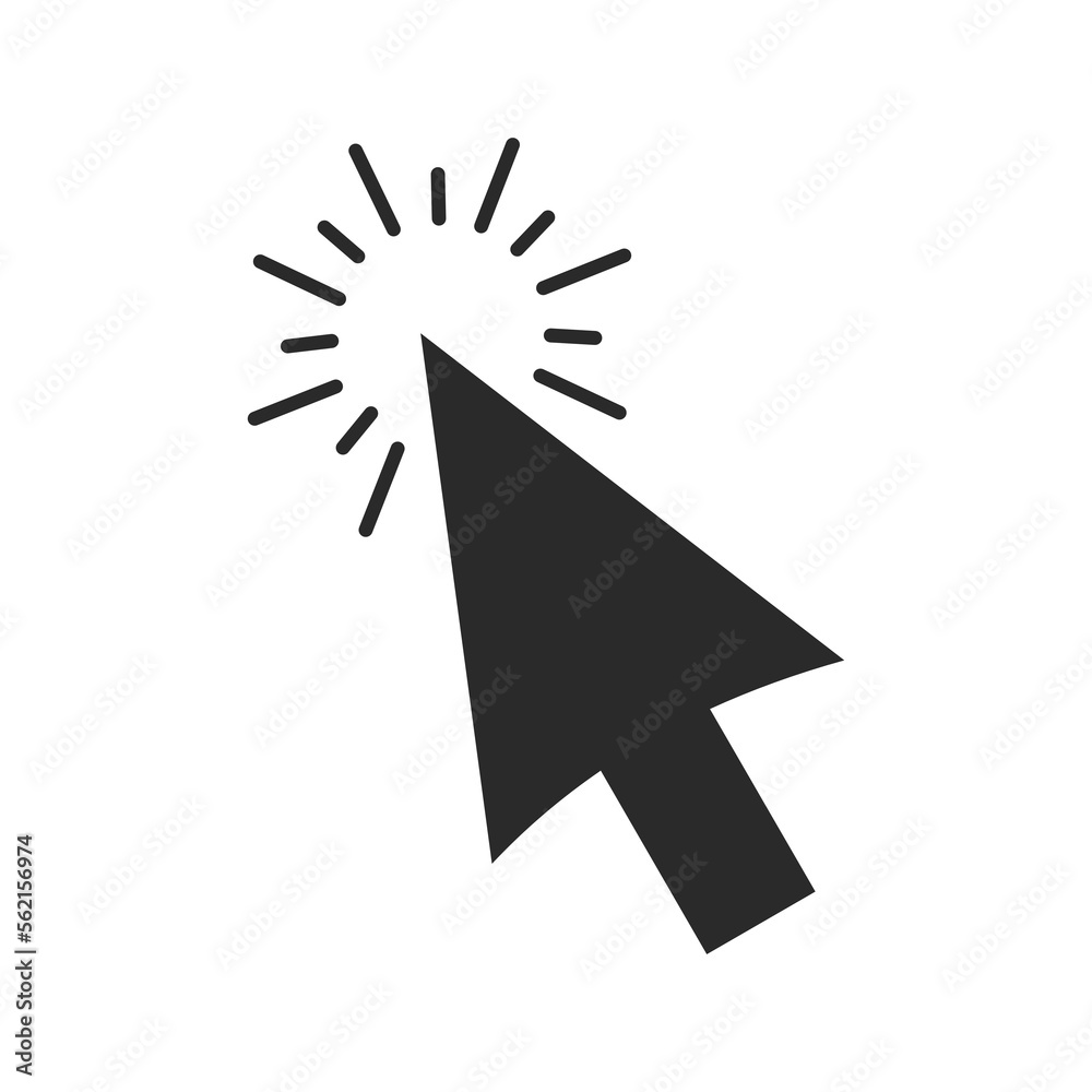 Hand click icon on transparent background. Stock Illustration | Adobe Stock