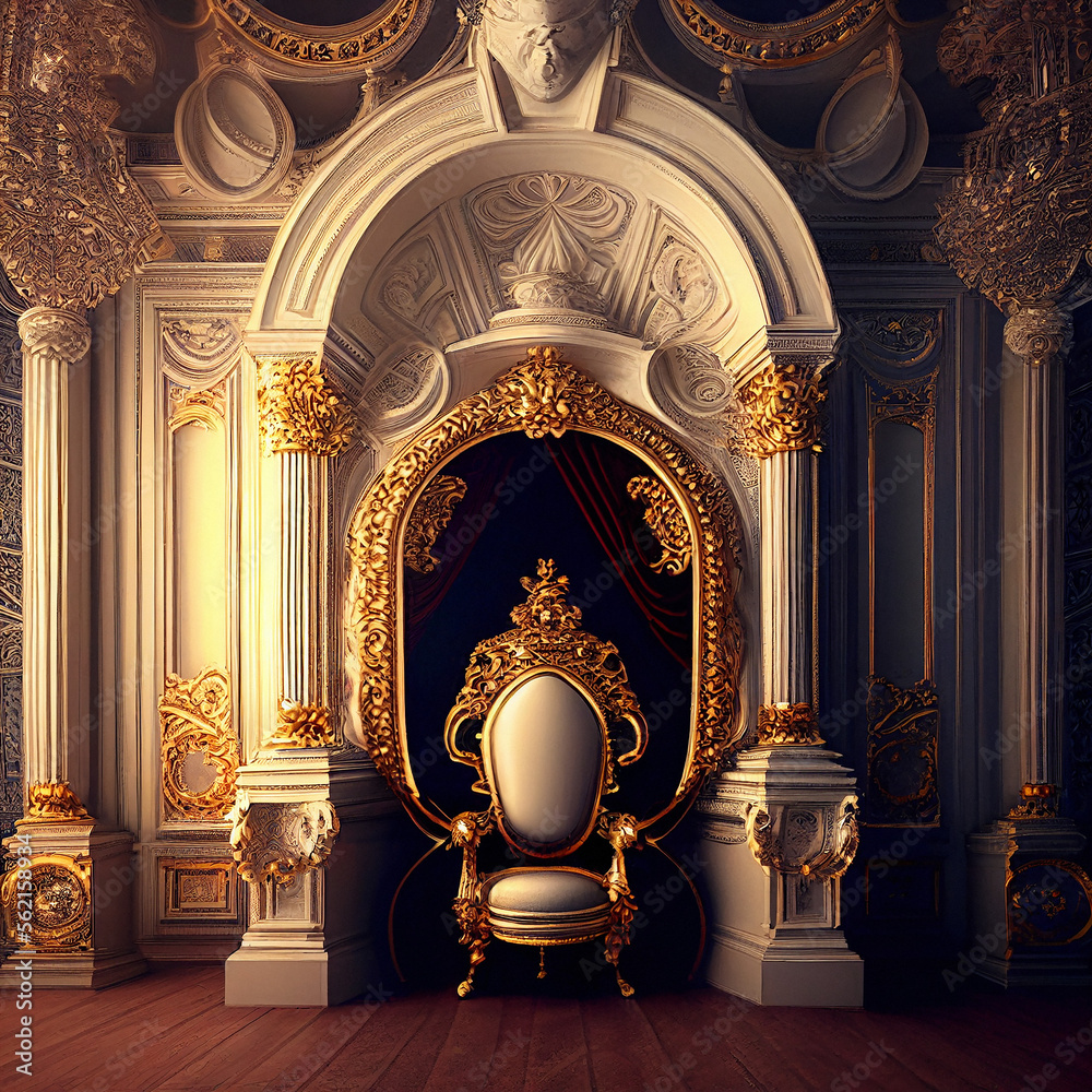 Royal Throne Room - Generative Ai ilustração do Stock | Adobe Stock