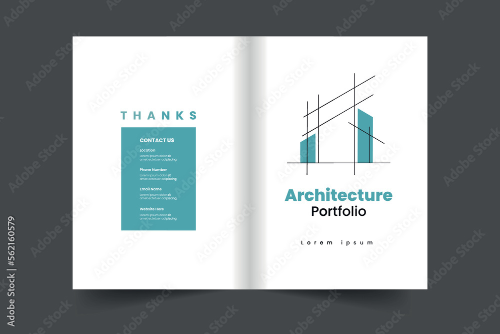 Architecture Portfolio cover layout template Stock Vector | Adobe Stock