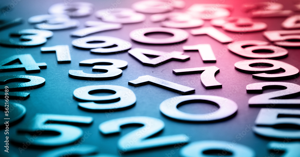 Mathematics background made with solid numbers Stock Photo | Adobe Stock