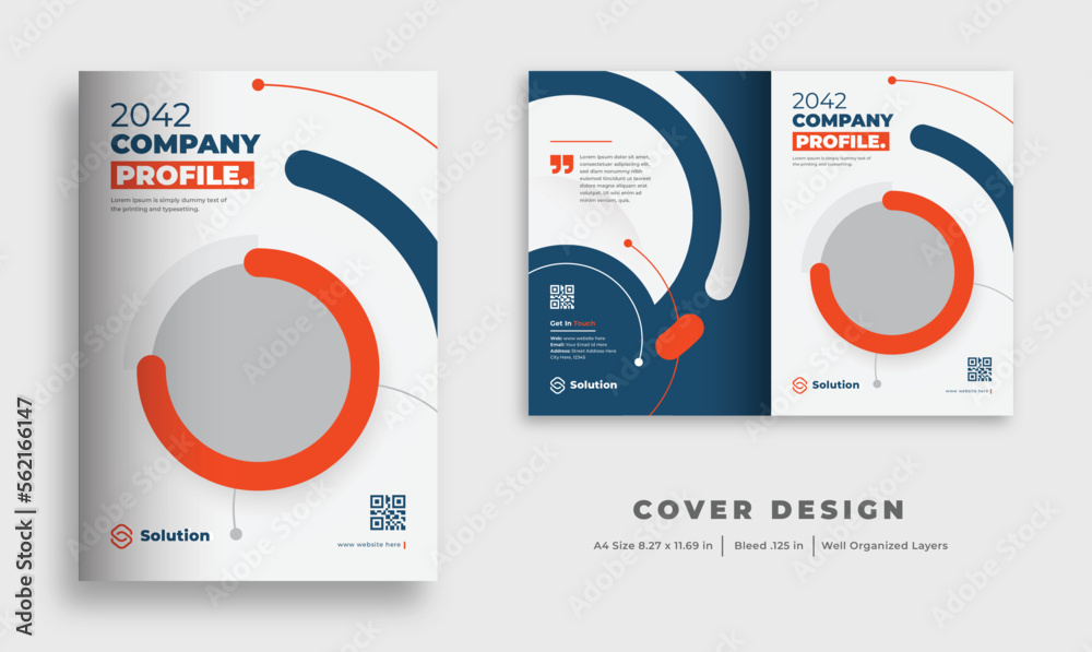 Company profile cover template, layout design, creative business ...