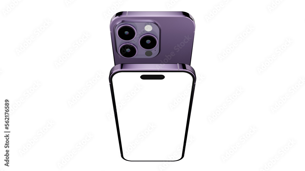 iPhone 14 Pro with blank transparent screen and background, PNG format ...