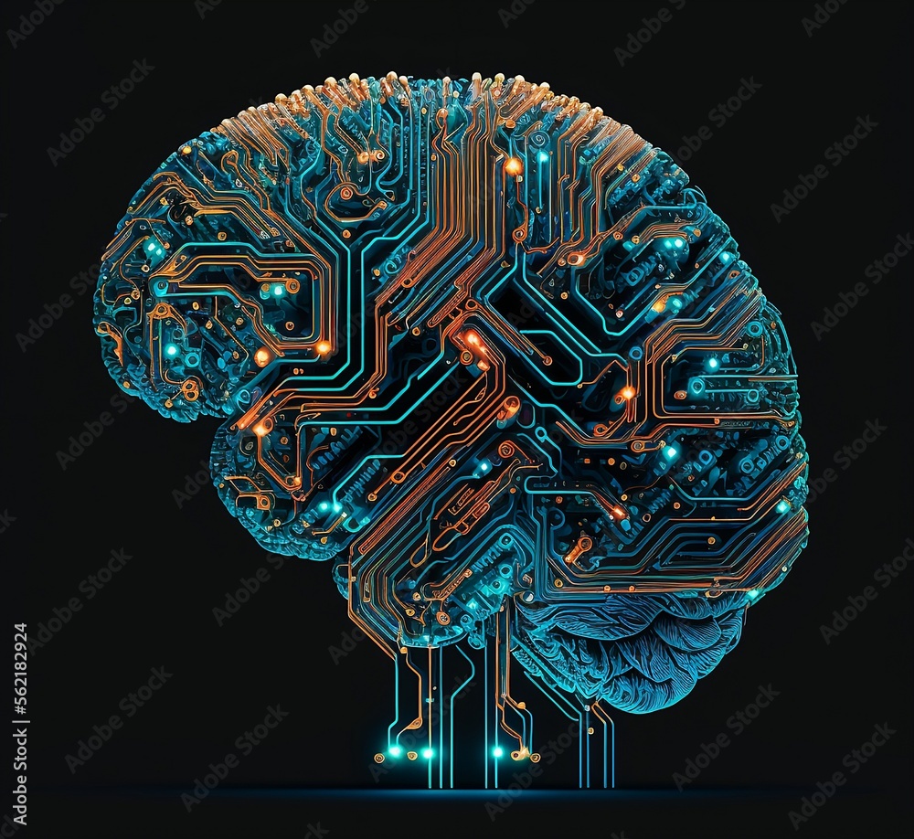 Brain circuit artificial intelligence. Stock Illustration | Adobe Stock