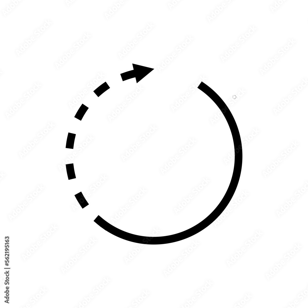 Simple loading icon with dash line. logo concept. Preloader ...