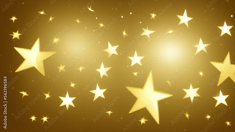 Twinkle twinkle little stars gold glowing background. Stock ...