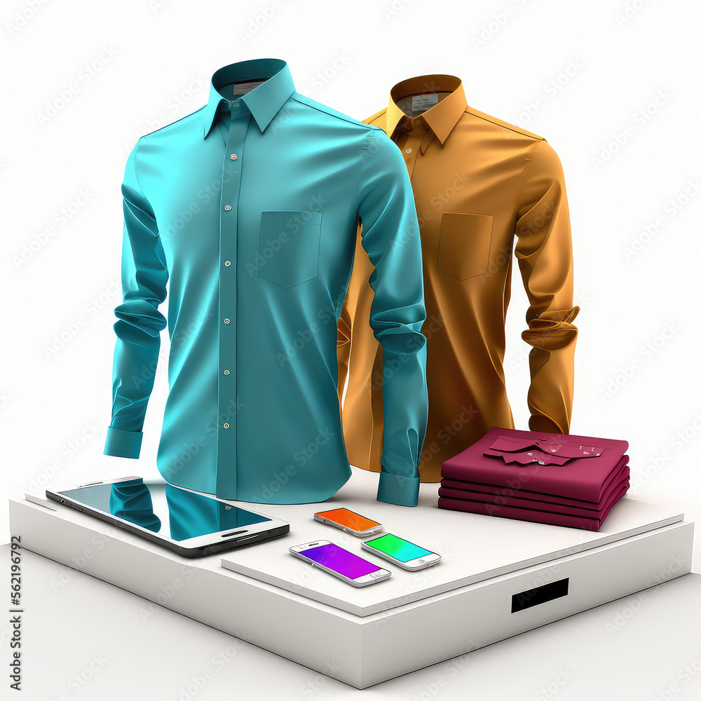 Online shopping concept. Realistic 3d illustration. Fashion on internet ...