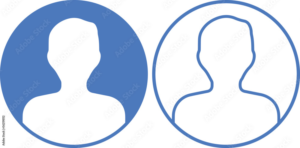 User Icon set. Profile icon. Monochrome icon. People sign. account ...