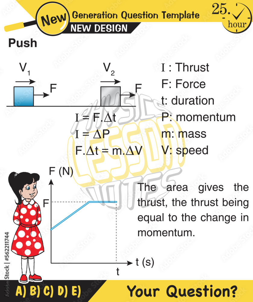 Physics, Force and Motion, Support and Motion, Thrust and linear ...