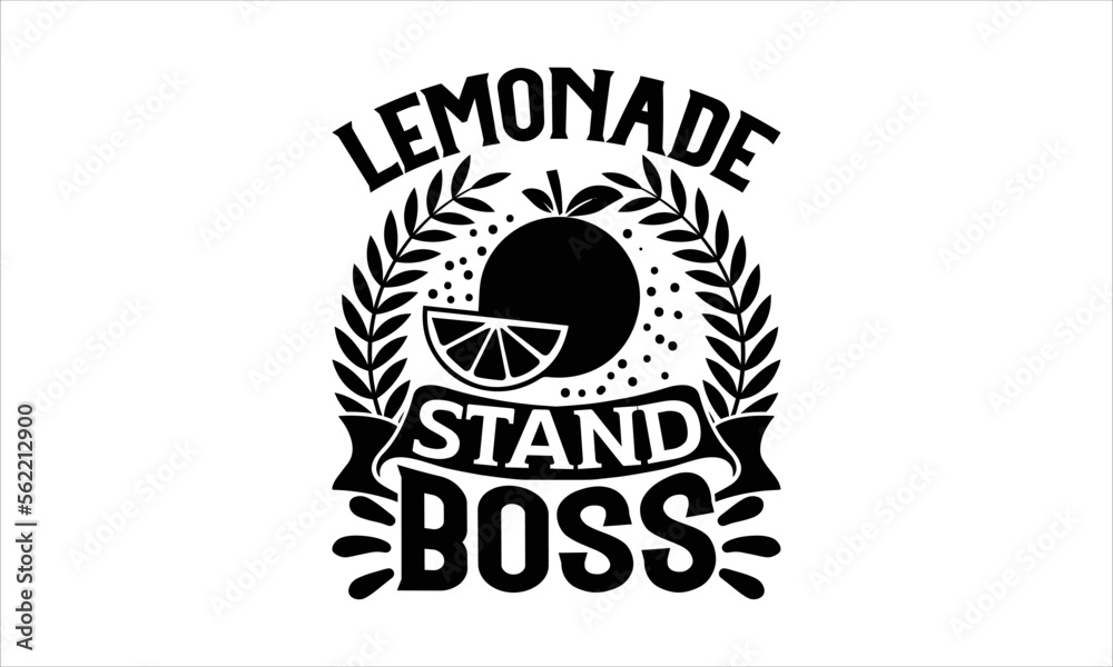 Lemonade stand boss - Lemonade T-shirt Design, Hand drawn lettering ...