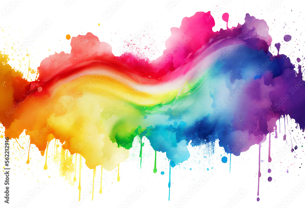 Rainbow creative horizontal bannerGenerative AI Stock Illustration ...