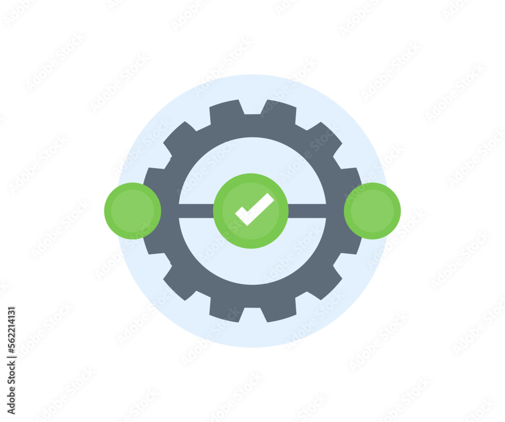 Workflow and productivity symbol, business process logo design. Working ...