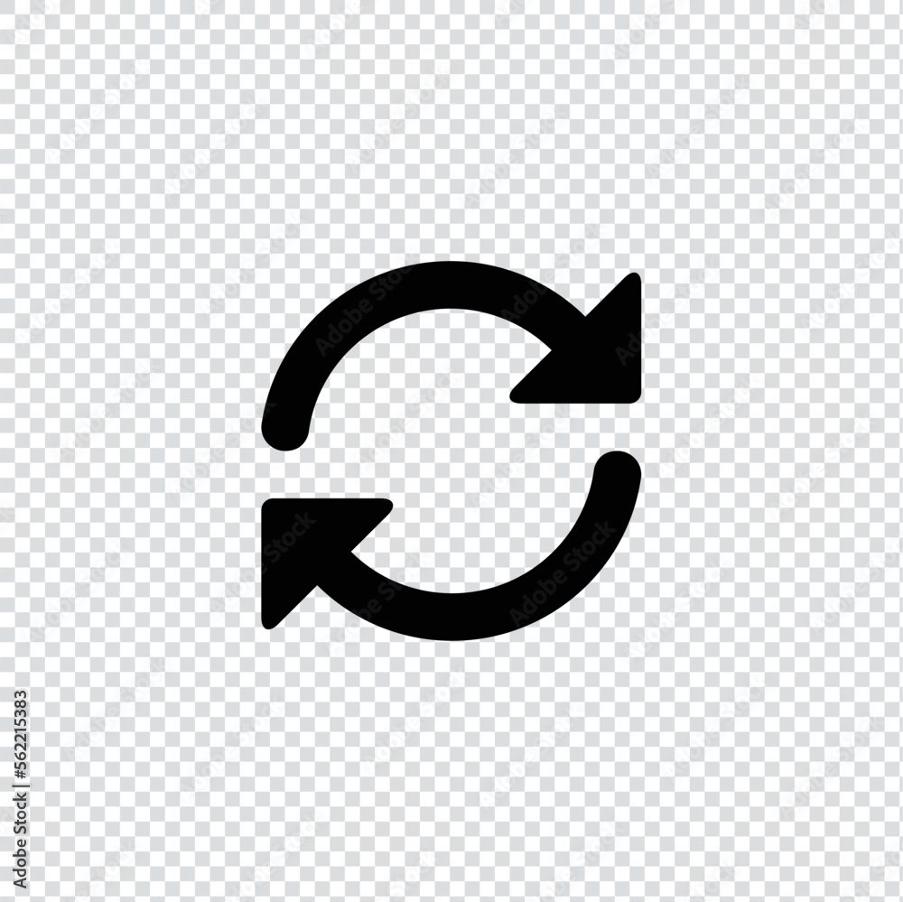 Reload, refresh outline icon in transparent background, basic app and ...