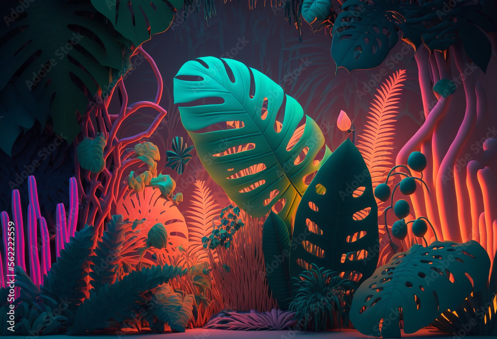 Ai-Generated Abstract Neon Render: A Futuristic, Vibrant, and Unique 8K ...