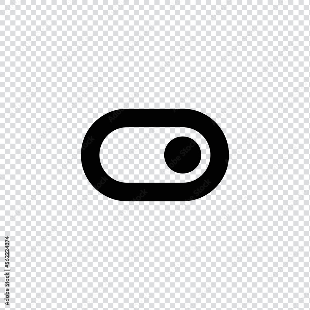 Toggle switch outline icon in transparent background, basic app and web UI bold line icon, EPS10 ...